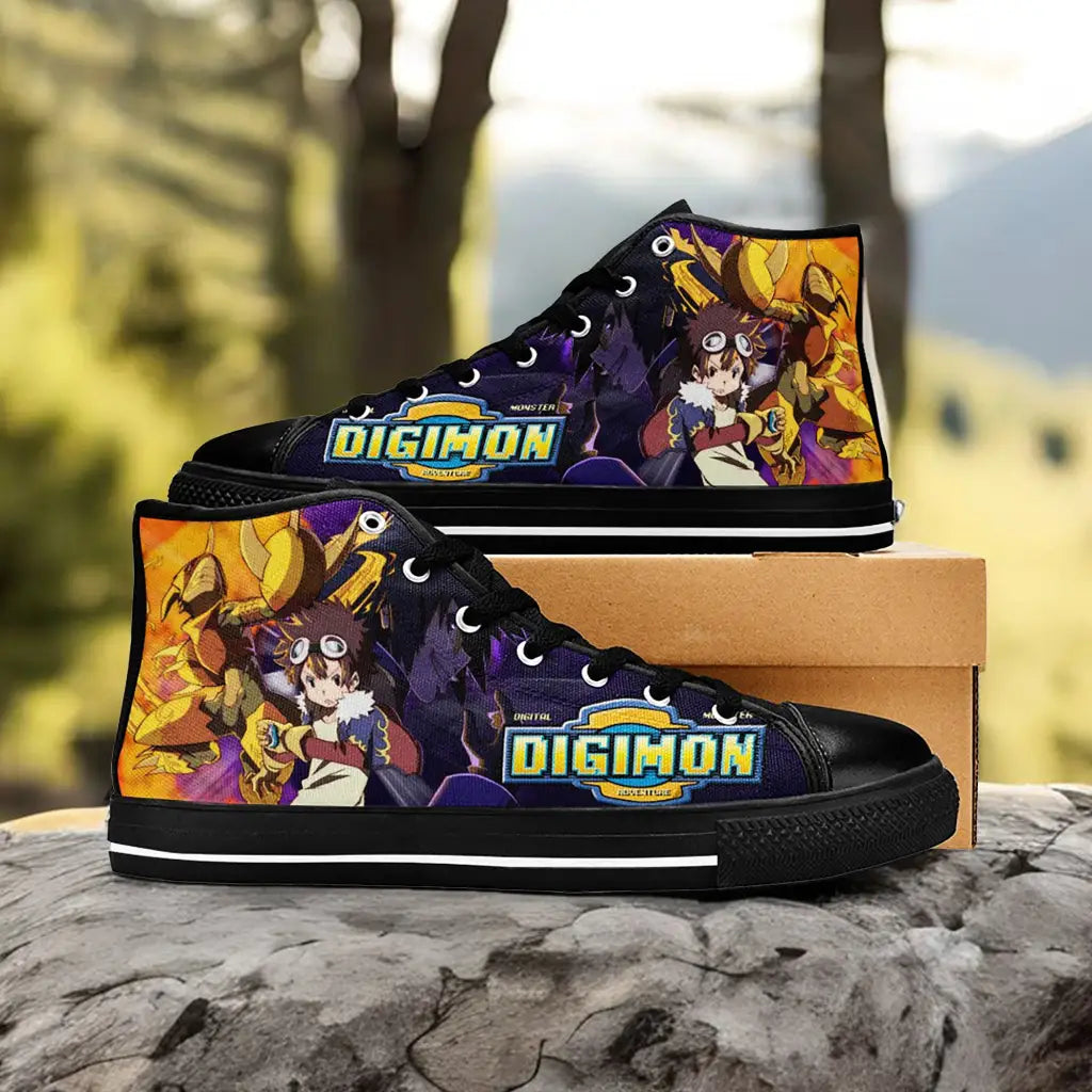 Digimon Adventure Shoes High Top Sneakers for Kids and Adults – AnuCustoms